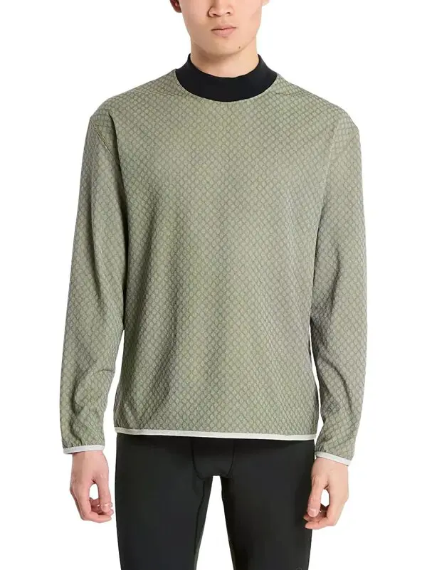 CIELE Geometric Patterned Mockneck Sweater - Green