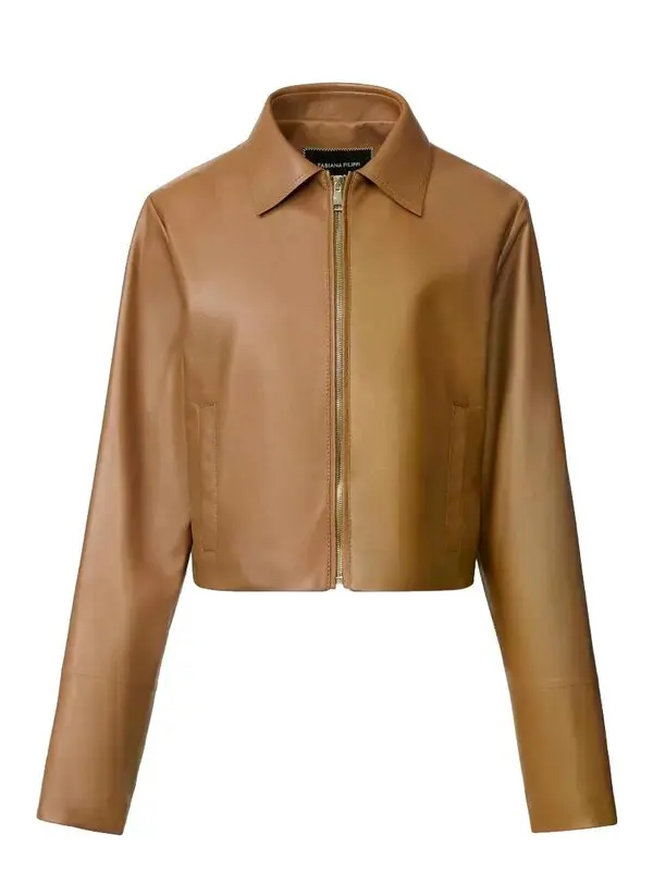 Fabiana Filippi Nappa Leather Jacket - Brown