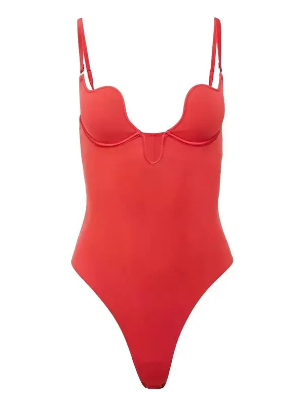 Fleur Du Mal U-plunge Bodysuit - Red