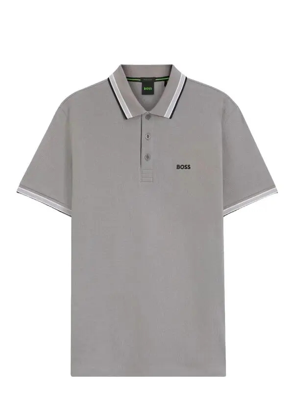 BOSS Logo-embroidery Polo Shirt - Grey