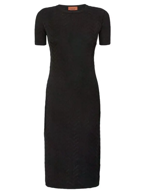 Missoni Herringbone Short-sleeve Dress - Black