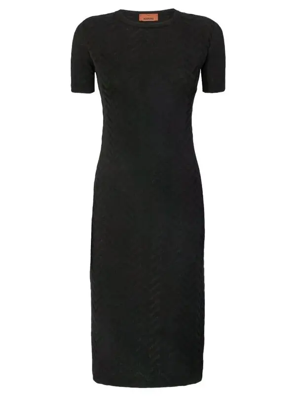 Missoni Herringbone Short-sleeve Dress - Black
