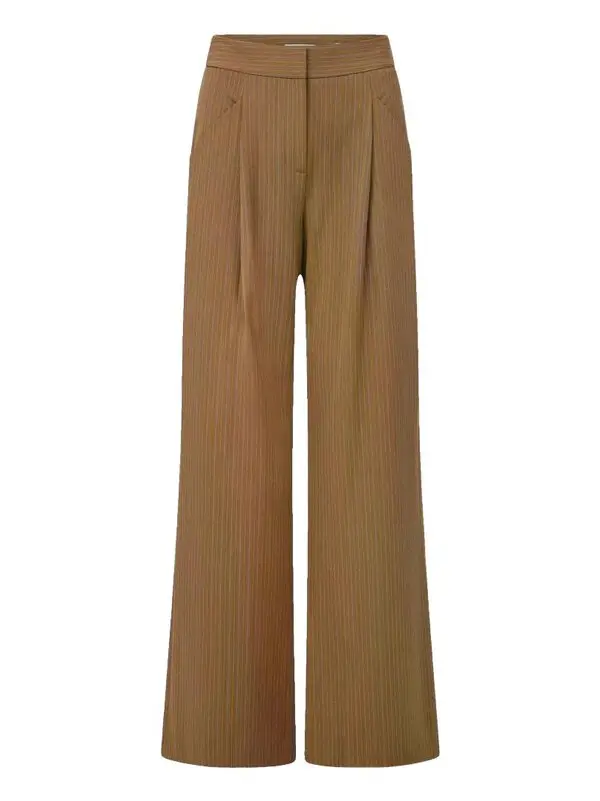 Veronica Beard Rimini Pinstripe Palazzo Pants - Brown