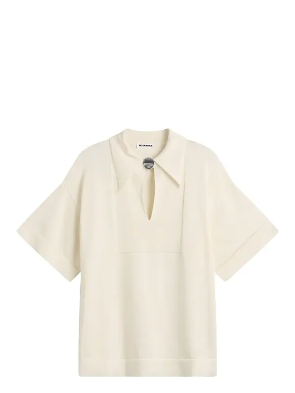 JIL SANDER Polo Top - Porcelain