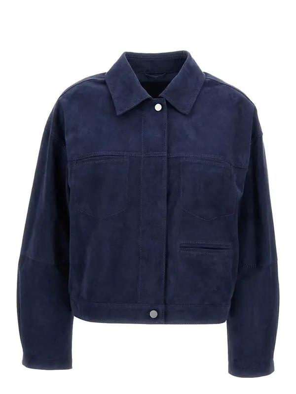 DESA 1972 Denim-style Leather Jacket - Blu