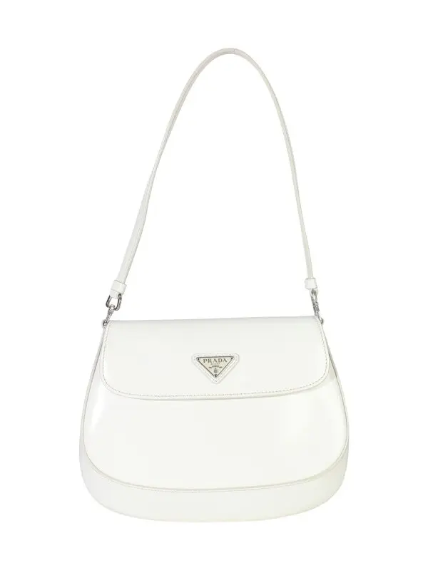 Prada Brushed Leather Cleo Bag - White