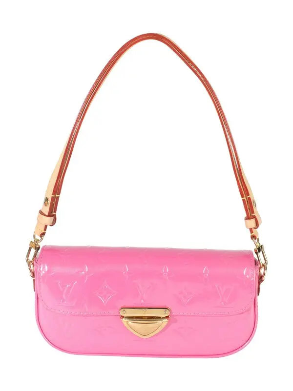 LOUIS VUITTON Framboise Monogram Vernis Malibu Street Pochette - Pink