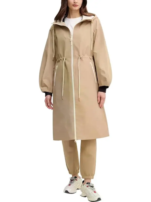 Mackage Hooded Drawstring Parka Coat - Neutrals
