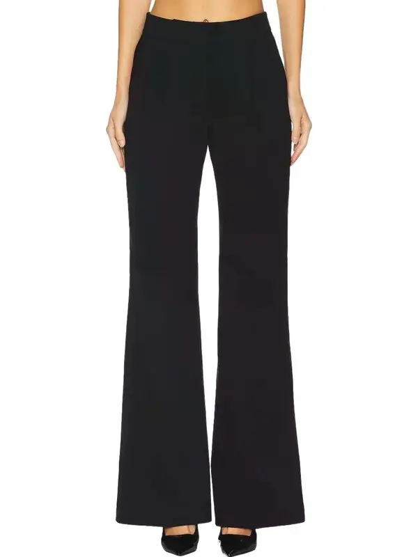 SANS FAFF Pintuck Palazzo Trousers - Black
