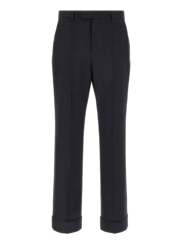 Valentino Garavani Turn-up Hem Tailored Trousers - Blue