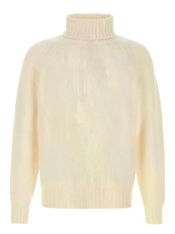 UMIT BENAN Milano Turtleneck Cashmere Sweater - Neutrals
