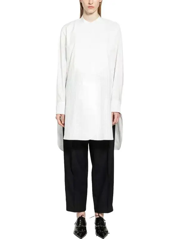 JIL SANDER Band Collar Shirt - White
