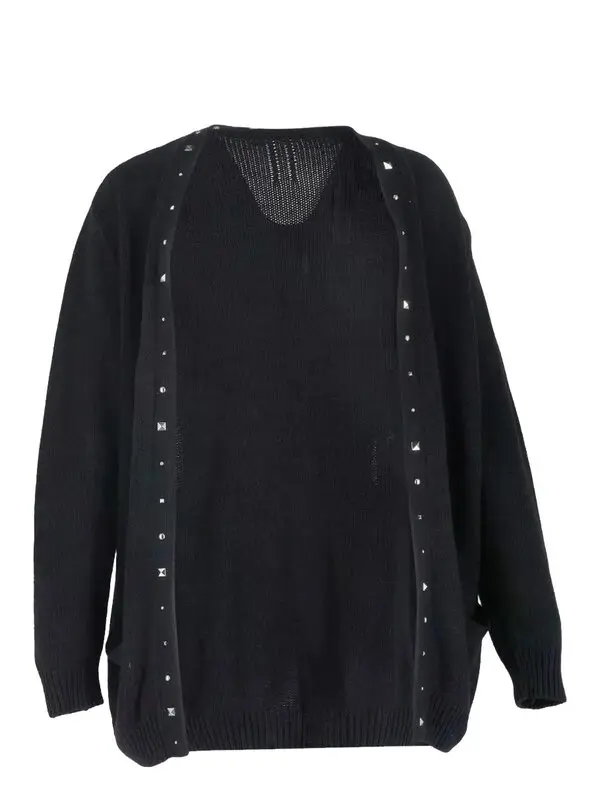 Saint Laurent Crystal-embellished Cardigan - Black