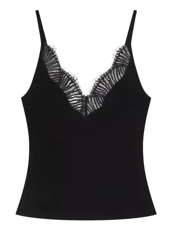 A.L.C. Alba Lace Top - Black