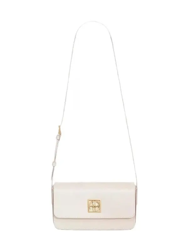 ANINE BING Elly Logo-plaque Crossbody Bag - Neutrals