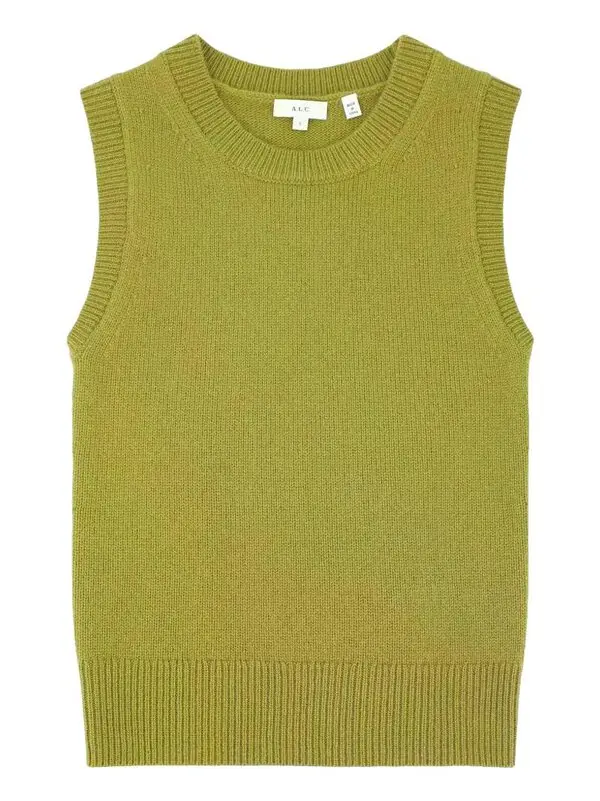 A.L.C. Crew-neck Knitted Vest - Green