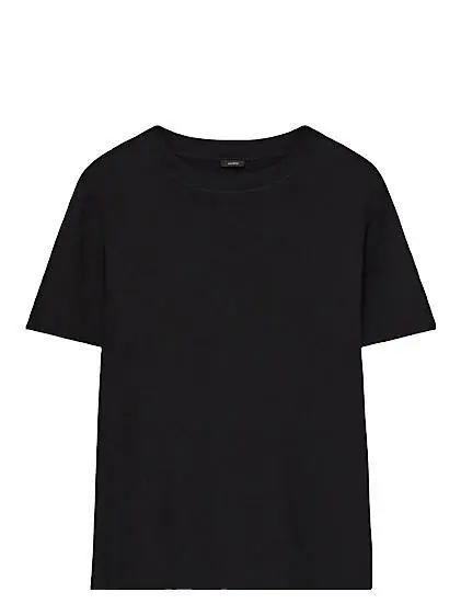 JOSEPH Rubin Short-sleeved Silk Top - Black