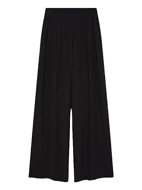JOSEPH Hulin Wide-leg Silk Trousers - Black