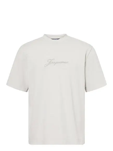 Jacquemus Pigmento Log-embroidered Cotton T-shirt - Beige