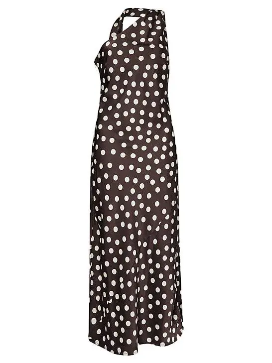 PRETTY LAVISH Sheree One-shoulder Woven Maxi Dress - Black And Cream