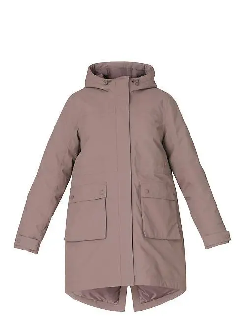 Sweaty Betty Winter Stride Hooded Parka Coat - Taupe Brown