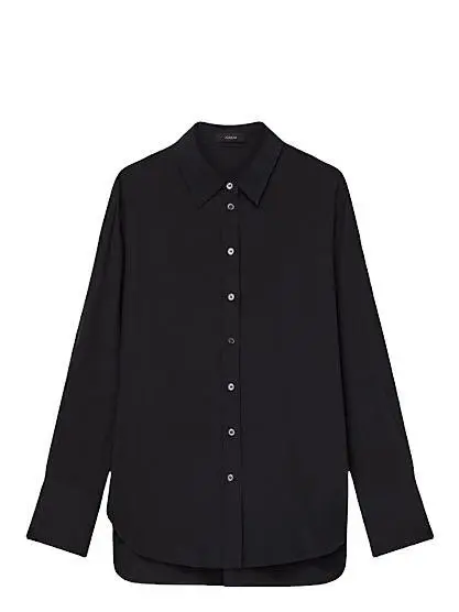JOSEPH Relaxed-fit Silk Blouse - Black