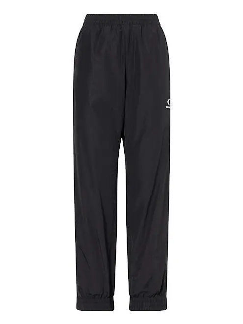 Balenciaga Logo-embroidered Cotton-blend Tracksuit Bottoms - Black