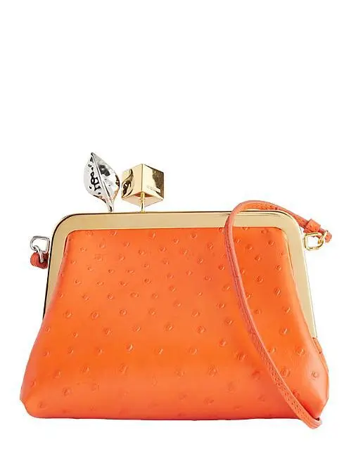 Jacquemus The Berlingot Leather Shoulder Bag - Red Orange