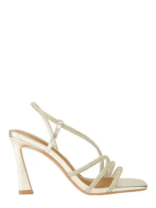 Kurt Geiger Sweetie Gem Heeled Slingbacks - Gold