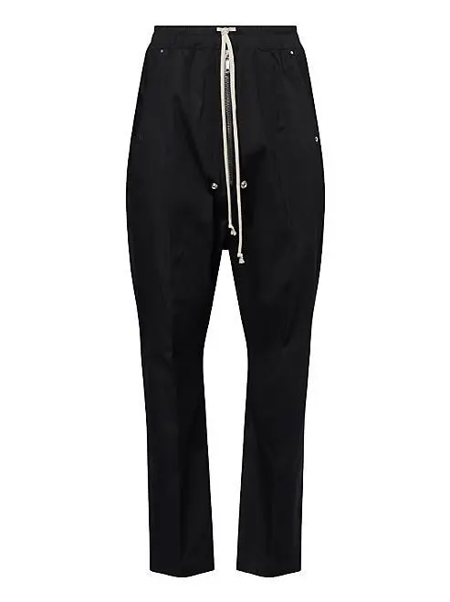 Rick Owens Straight-leg Cotton Trousers - Black