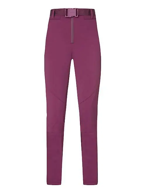 Sweaty Betty Power High-rise Sculpting Stretch-jersey Salopettes - Plum Purple