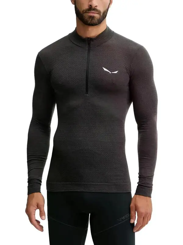 SALEWA Zebru Zip T-shirt - Grey