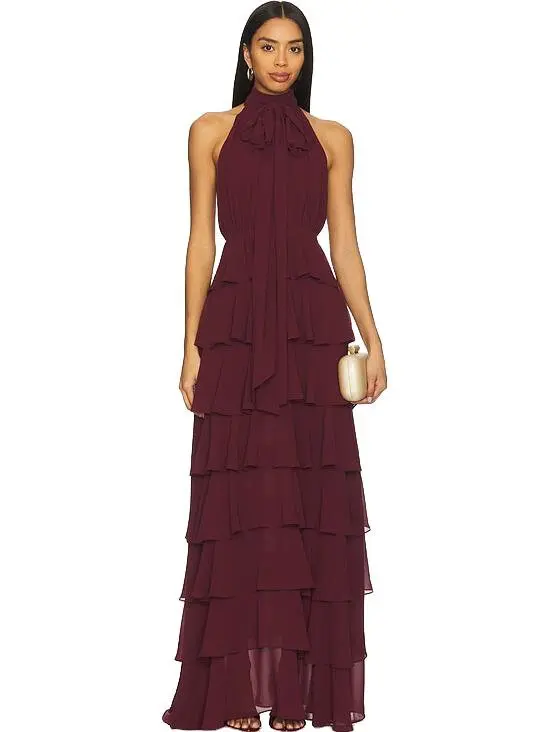 LOVERS AND FRIENDS Maddison Gown - Wine