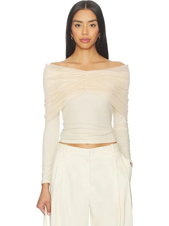 Astr The Label Julieta Off-shoulder Top - Cream