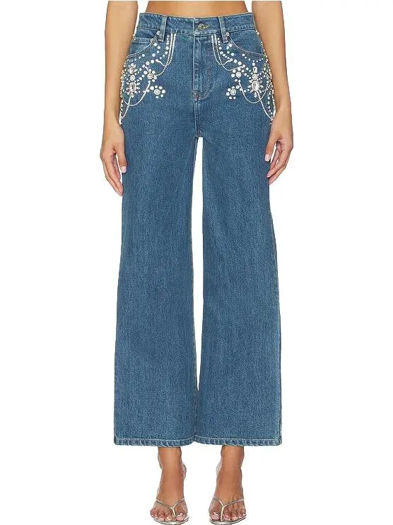 Simkhai Jude Mid-rise Crop Wide-leg Jean - Solana
