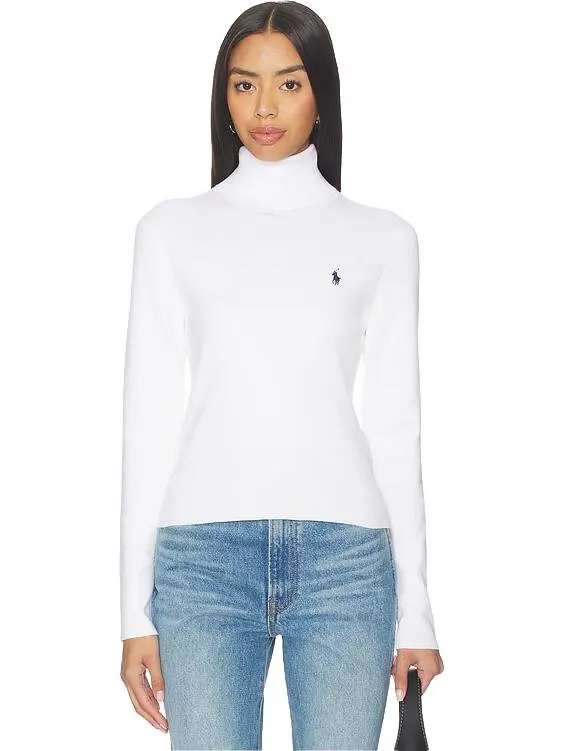 Polo Ralph Lauren Pima Cotton Turtleneck Pullover - White