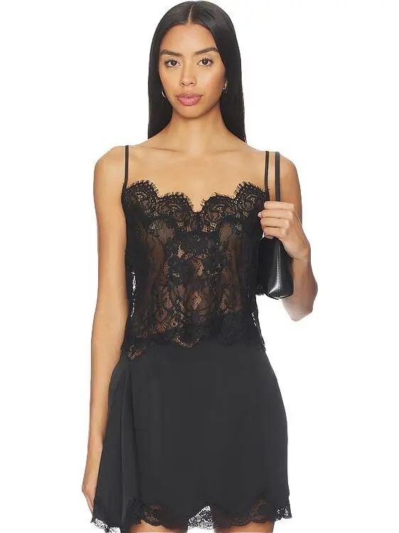 L'Agence Caylee Lace Cami - Black