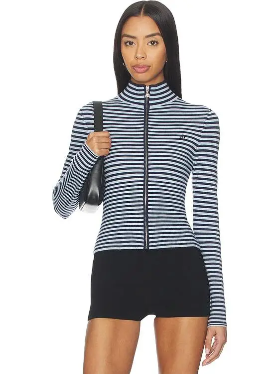 Miaou Vlad Zip Up - Blue Stripe