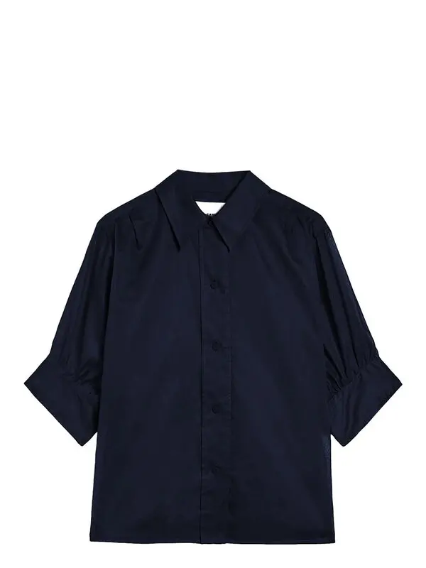 JIL SANDER Cotton Poplin Shirt - Navy