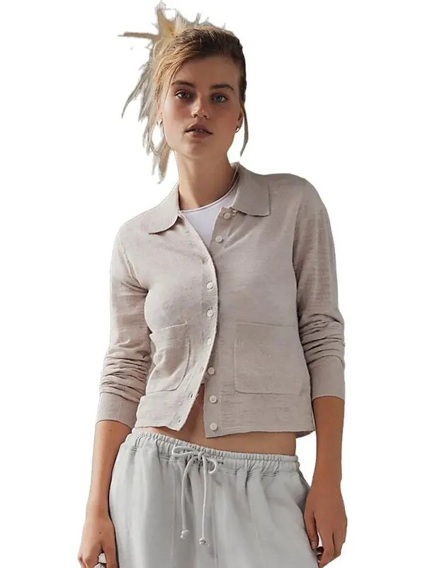 Free People Soft Focus Cardigan - Dust Storm