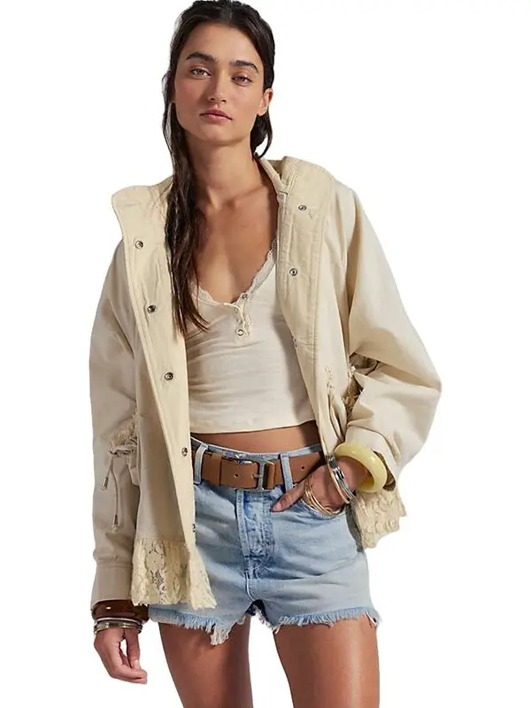 Free People We The Free Relaxed Fit Denim Shorts With Frayed Hem - Daydreams