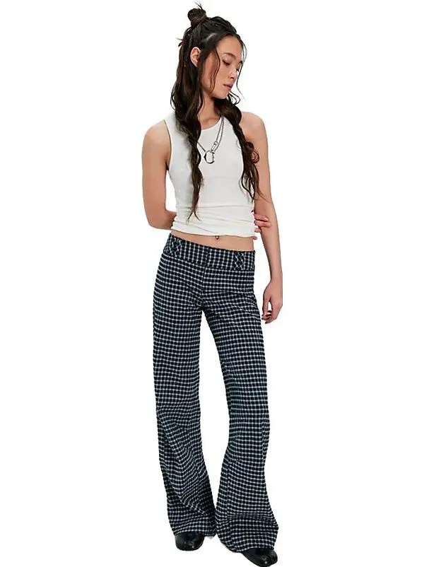 Free People Time Flies Clean Trousers - Black Combo