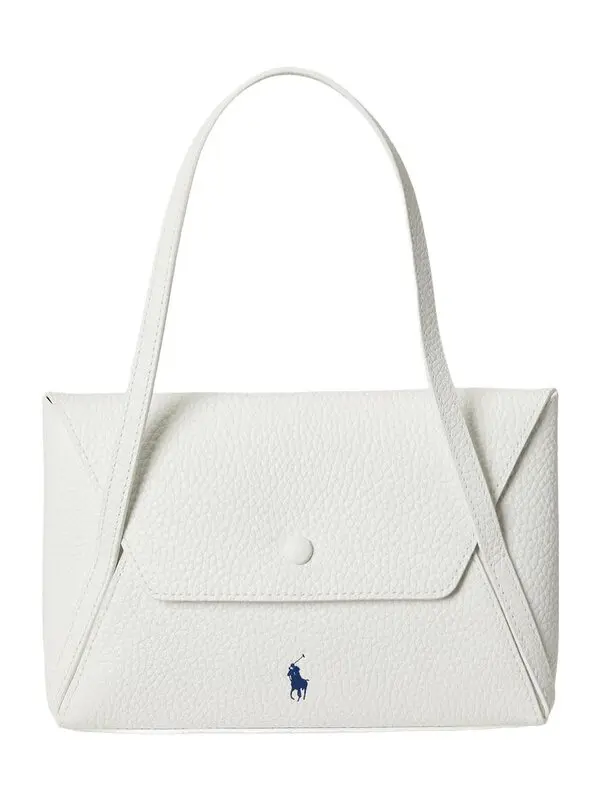 Polo Ralph Lauren Polo Play Pebble Leather Envelope Shoulder Bag - Paper