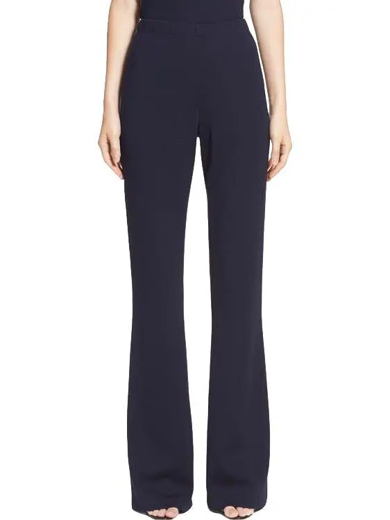 St. John Collection Kasia Milano Knit Bootcut Pants - Navy