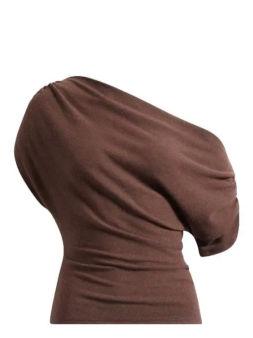 REFORMATION Iris One-shoulder Knit Top - Mole