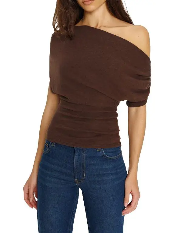 REFORMATION Iris One-shoulder Knit Top - Mole