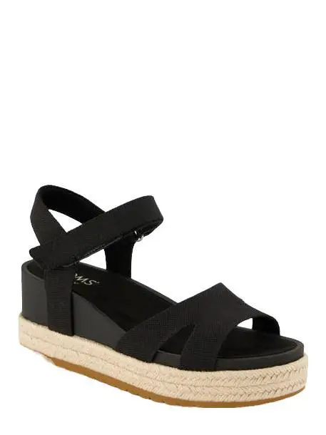 Toms Diana Platform Wedge Sandal - Black