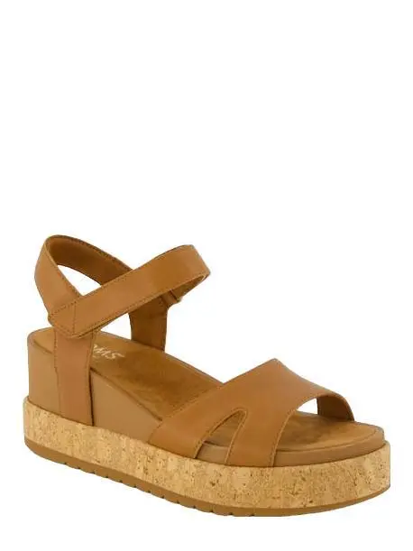 Toms Alana Wedge Sandal - Medium Brown/cork