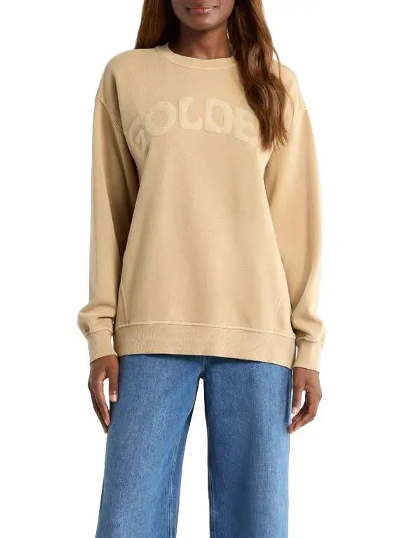 Marine Layer Cloud 9 Fleece Oversized Crewneck Sweatshirt - Sand