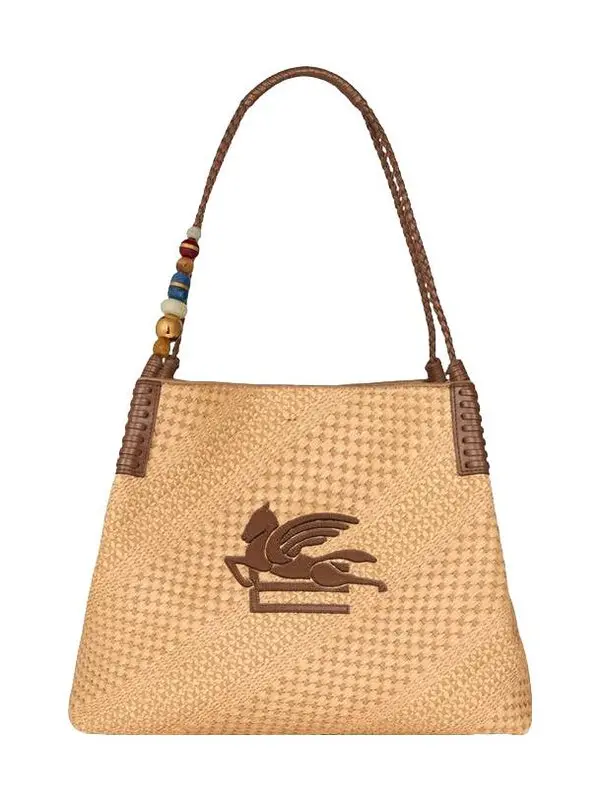 Etro Large Woven Shopper - Cammello